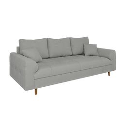 3-SITZER-SOFA Alma Hellgrau Cord