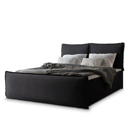 BOXBETT MONTA 160x200 cm mit Matratze und Topper - Schwarz