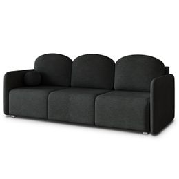 BETTSOFA SUVI III NV Schwarz Geflochtener Stoff mit Schlaffunktion