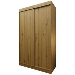 SCHWEBET&Uuml;RENSCHRANK SOFIA 120/216/61 cm 2-t&uuml;rig Eiche Artisan