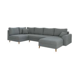WOHNLANDSCHAFT Henrik Grau Boucle - Ottomane rechts