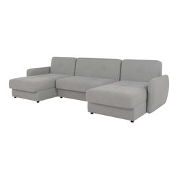 WOHNLANDSCHAFT Lupo Silber Mikrofaser