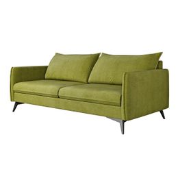 3-SITZER-SOFA Pulse Gr&uuml;n Luxusmicrofaser