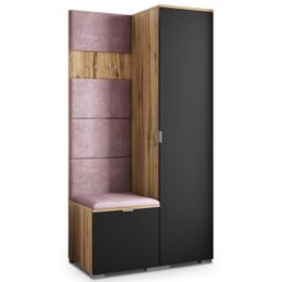 GARDEROBENSCHRANK LORI 95/181/51 cm Modern Garderobe-Set Eiche Wotan