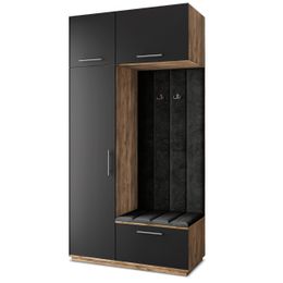 GARDEROBENSCHRANK REMA 120/240/60 cm Modern Eichefarben