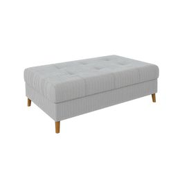 HOCKER Alma Hellgrau Cord