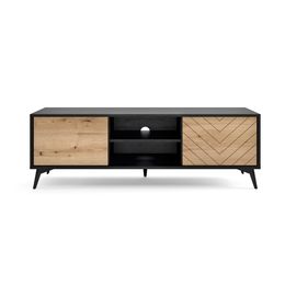 LOWBOARD DIAMANTE 153,4x39x49,7 cm mit 2 T&uuml;ren Schwarz