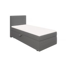 BOXBETT Roma 90/200 cm Dunkelgrau Pl&uuml;schcord