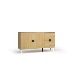 KOMMODE AXIS 159,9/87,6/40cm mit 2 Schubladen 2 T&uuml;ren Eichefarben