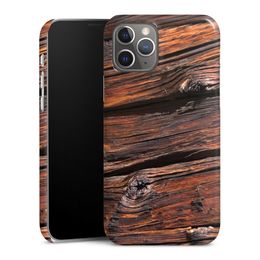 DeinDesign iPhone 12 Pro Handy Premium Case Smartphone Handyh&uuml;lle Schutzh&uuml;lle gl&auml;nzend Beams Wood Wooden Look Premium Case