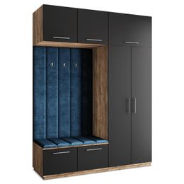 GARDEROBENSCHRANK REMA 180/240/60 cm Modern Garderobe-Set Eiche Lefkas