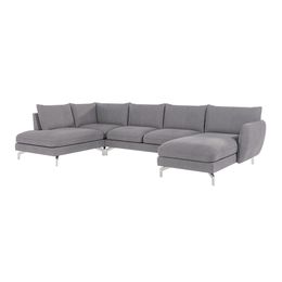 WOHNLANDSCHAFT Elou Grau Luxusmicrofaser