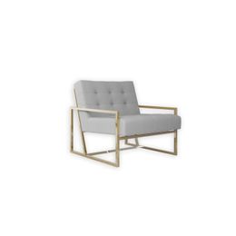 LOUNGESESSEL Duban Grau Boucl&eacute;-Stoff