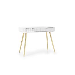 KONSOLENTISCH ZENZERO 103/80/49 cm mit Schubladen, Wei&szlig;