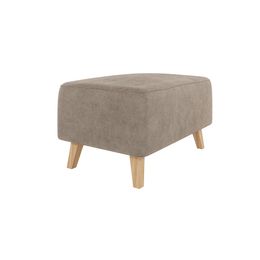 HOCKER Mario Dunkelbeige Microfaser