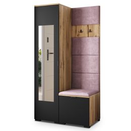 GARDEROBENSCHRANK VIRA 95/181/51 cm Modern Garderobe-Set Eiche Wotan