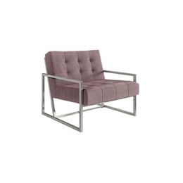 LOUNGESESSEL Duban Rosa Samtstoff