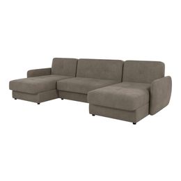 WOHNLANDSCHAFT Lupo Dunkelbeige Mikrofaser
