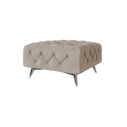 HOCKER Chesterfield Laura Dunkle Creme Samt