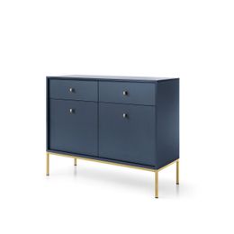 SIDEBOARD MONDO 104/83/39cm mit 2 Schubladen 2 T&uuml;ren Blau