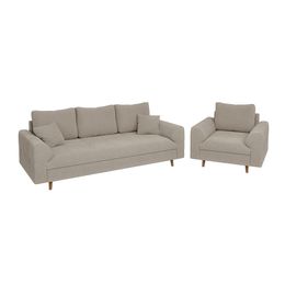 SITZGARNITUR 3+1 Henrik Beige Boucle