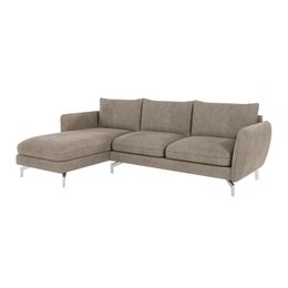 ECKSOFA Elou Dunkelbeige Microfaser