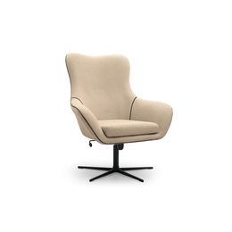 SESSEL SOGNO, Modern Polstersessel Loungesessel, Bucle-Stoff Beige