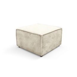 POLSTERHOCKER TESSO Modern Sitzhocker, Fu&szlig;hocker Creme