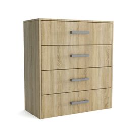 KOMMODE SCALINI 75/82/33 cm mit 4 Schubladen Sonoma Eiche