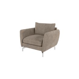 SESSEL Elou Dunkelbeige Microfaser
