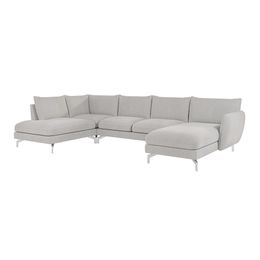 WOHNLANDSCHAFT Elou Silber Luxusmicrofaser