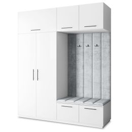 GARDEROBENSCHRANK REMA 200/240/60 cm Modern Wei&szlig;
