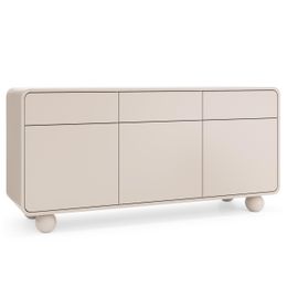 SIDEBOARD TONDO 160/75/39cm mit 3 Schubladen 3 T&uuml;ren Kaschmir