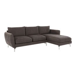 ECKSOFA Elou Braun - Khaki Microfaser