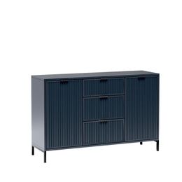 KOMMODE ZIGO 135/86/40,6cm mit 3 Schubladen 2 T&uuml;ren Blau