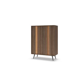 KOMMODE DAVANTI 93,5/125,6/40cm mit Schubladen 2 T&uuml;ren Eichefarben