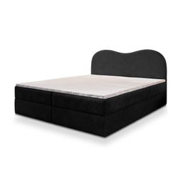 BOXBETT FLUVIA N 140x200 cm mit Matratze und Topper - Schwarz