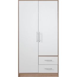 DREHT&Uuml;RENSCHRANK VANO 100/190/56cm 2-t&uuml;rig Wei&szlig;