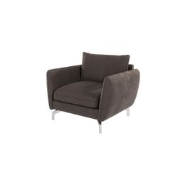 SESSEL Elou Braun - Khaki Microfaser