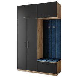 GARDEROBENSCHRANK REMA 150/240/60 cm Modern Garderobe-Set Eiche Wotan