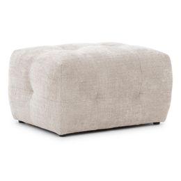 POLSTERHOCKER Kozy im Bumpy-Design aus weichem Beige Chenille-Stoff