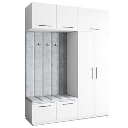 GARDEROBENSCHRANK REMA 180/240/60 cm Modern Wei&szlig;