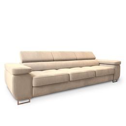 BETTSOFA MOSINE Wanilia Velours-Stoff mit Schlaffunktion