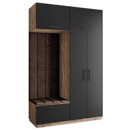 GARDEROBENSCHRANK REMA 150/240/60 cm Modern Garderobe-Set Eiche Lefkas