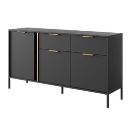 SIDEBOARD LORENZO 153/81/40 cm mit 2 Schubladen und 3 T&uuml;ren Anthrazit