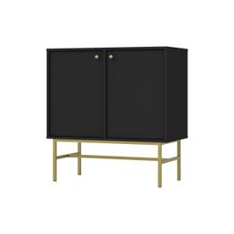 KOMMODE TORINO 84/86/41 cm mit 2 T&uuml;ren Graphitfarben