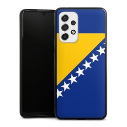 DeinDesign Galaxy A33 5G Handy Slim Case extra d&uuml;nn Silikon Handyh&uuml;lle schwarz H&uuml;lle Bosnia Flag Silikon Slim Case