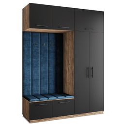 GARDEROBENSCHRANK REMA 180/240/60 cm Modern Garderobe-Set Eiche Lefkas