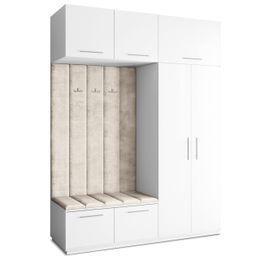 GARDEROBENSCHRANK REMA 180/240/60 cm Modern Wei&szlig;