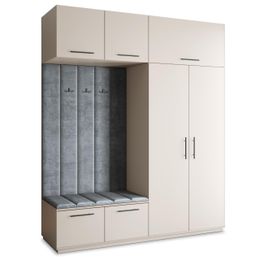 GARDEROBENSCHRANK REMA 200/240/60 cm Modern Garderobe-Set Kaschmir